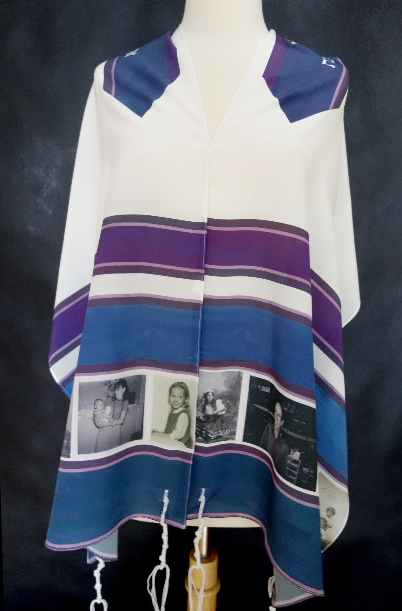 Custom Silk Tallit: Family Tree - Advah Designs